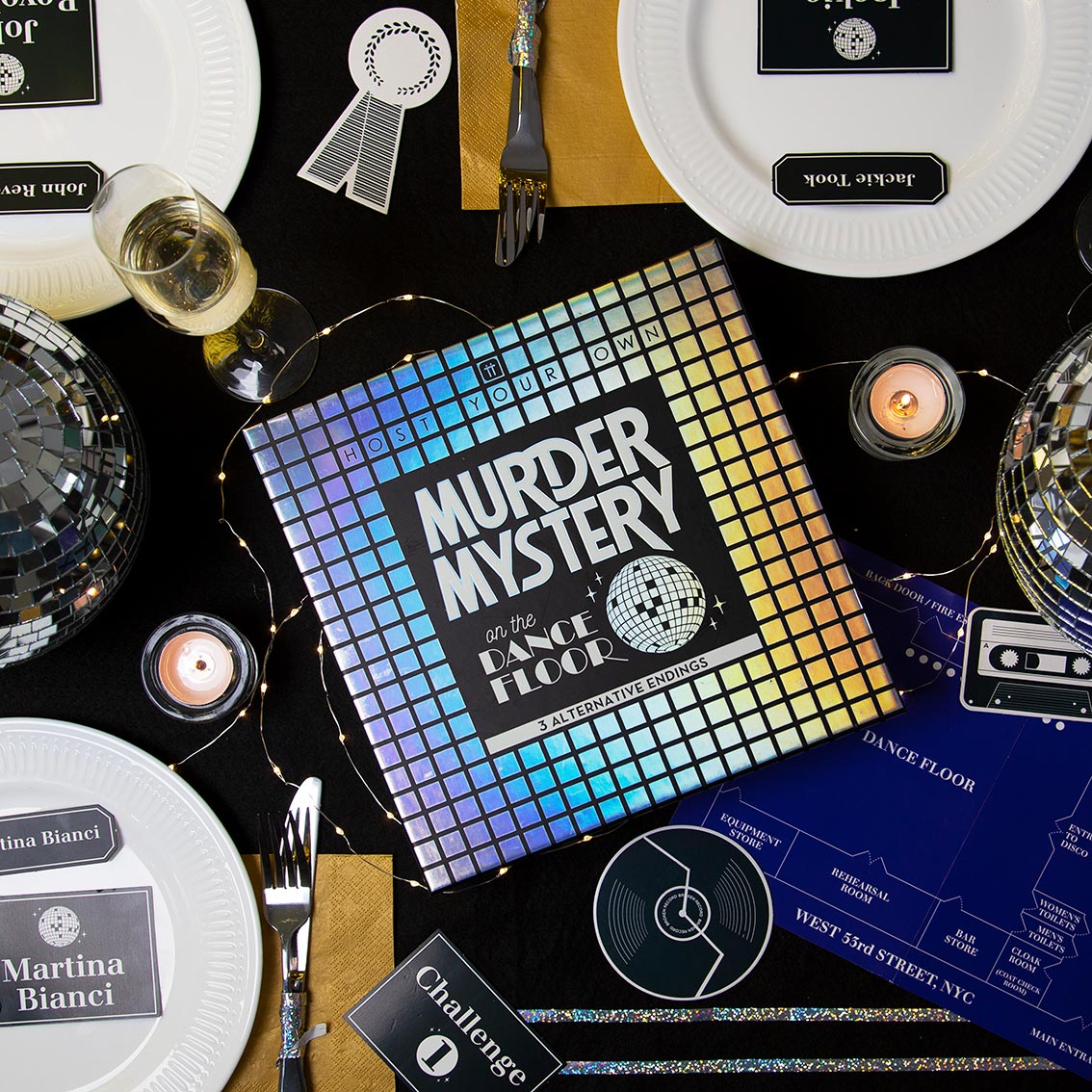 1970s Disco Murder Mystery game for Dinner Party – Talking Tables US Trade