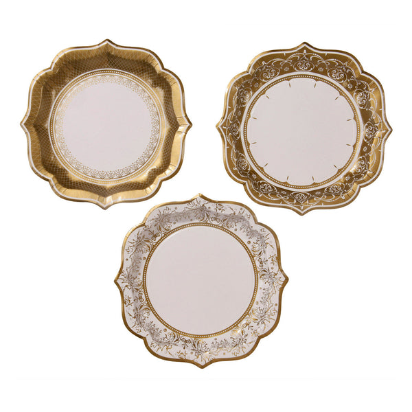 Gold Paper Plates Medium - 24 Pack | Party Plates | – Talking Tables US ...